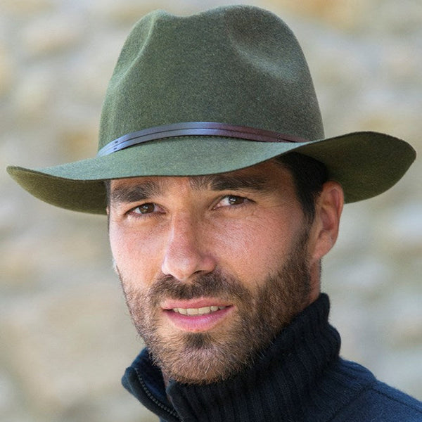 TRAVAUX EN COURS Felt Fedora Hat - Loden - Frenchbazaar