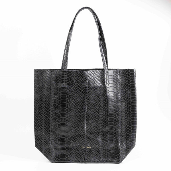 MAISON FANLI Tote - Snake Leather - Black - Frenchbazaar