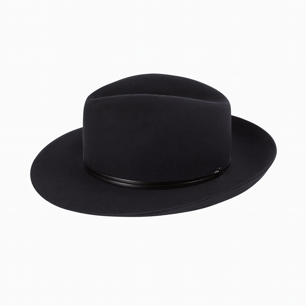 TRAVAUX EN COURS Felt Fedora Hat - Black - Frenchbazaar
