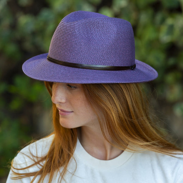 TRAVAUX EN COURS Borsalino Summer Hat - Violet - Frenchbazaar